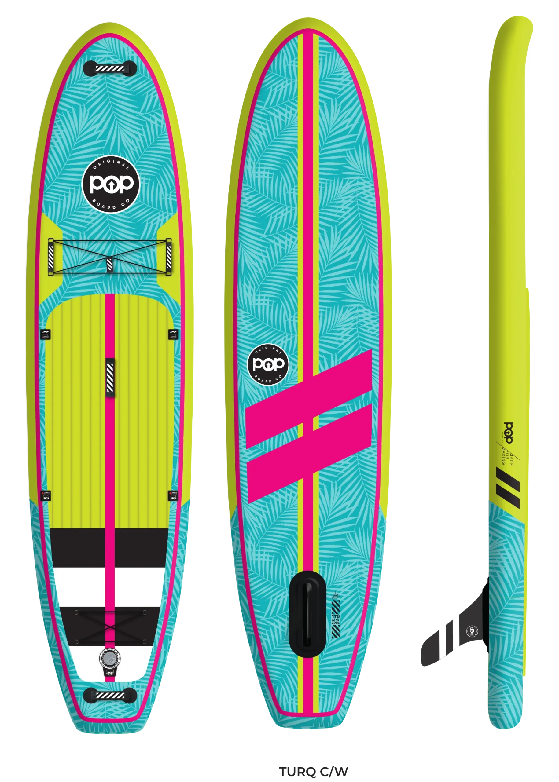 11'0" Yacht Hopper Turq/Neon/Pink – Behind the Hook